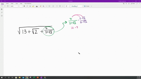 SOLVED:Find the exact value of √(13+√(2)+(7)/(3+√(2))) without the use ...