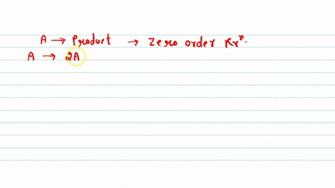 ⏩SOLVED:For the zeroth-order reaction: A →products, what will happen ...