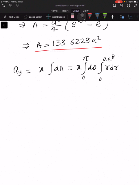 SOLVED:Determine by direct integration the centroid of the area shown. SOLVED:Determine by direct integration the centroid of the area shown.