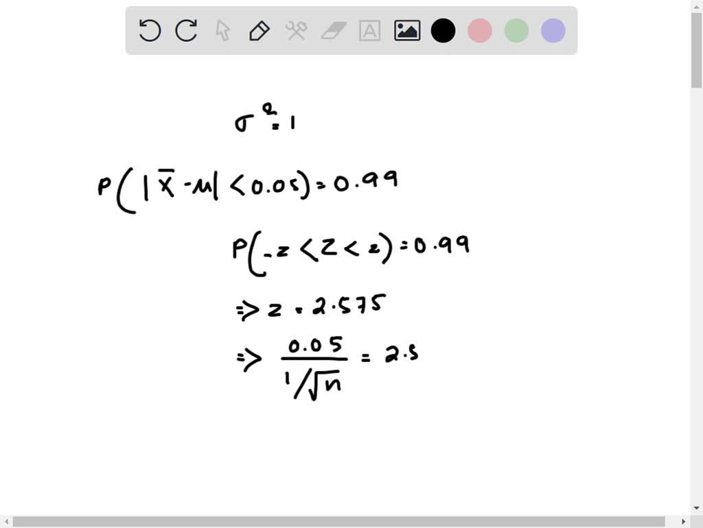 Derive the formula for determining low large a sample size is needed to estimate a population ...