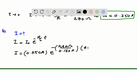 SOLVED:In Fig. 30.11, suppose that ℰ=60.0 V, R=240 Ω, and L=0.160 H ...