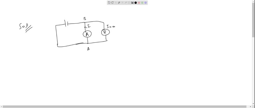 SOLVED: An ideal voltmeter and an ideal ammeter are connected in the ...
