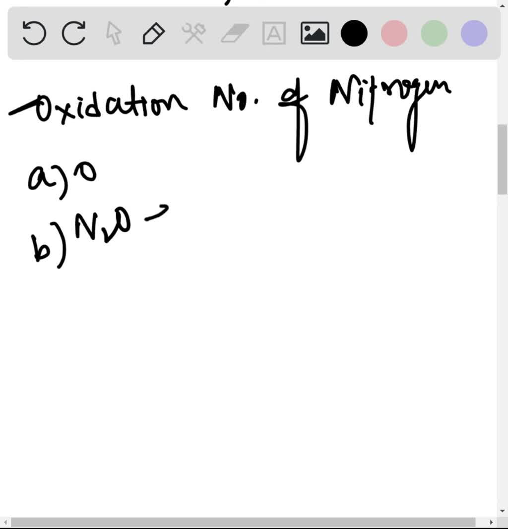 SOLVED:Determine the oxidation states of nitrogen in the following: (a ...