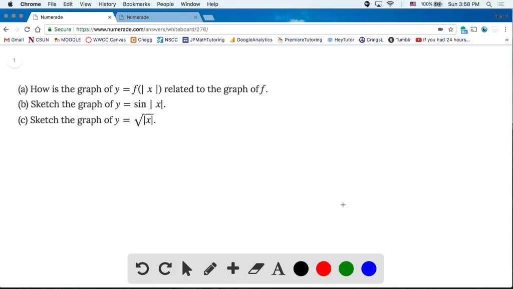 SOLVED:(a) How is the graph of y=f(|x|) related to the graph of f ? (b ... SOLVED:(a) How is the graph of y=f(|x|) related to the graph of f ? (b ...