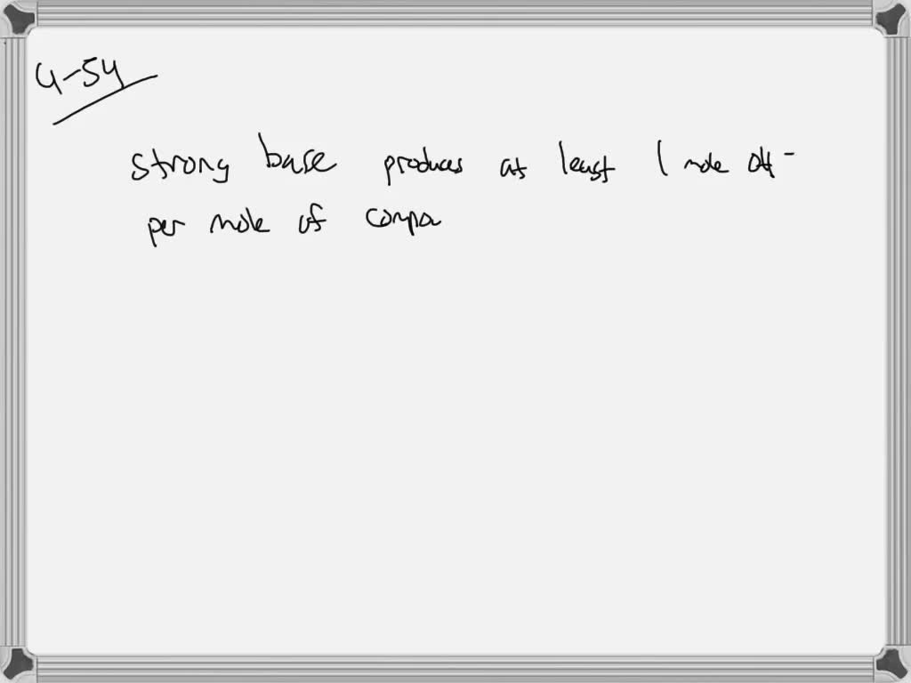 SOLVED:Describe the difference between a strong base and a weak base. SOLVED:Describe the difference between a strong base and a weak base.