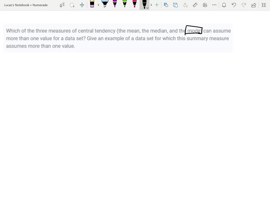 SOLVED:Find an example of a data set with seven observations for which ...