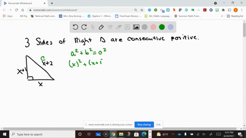SOLVED:Solve each problem. The lengths of the sides of a right triangle ...