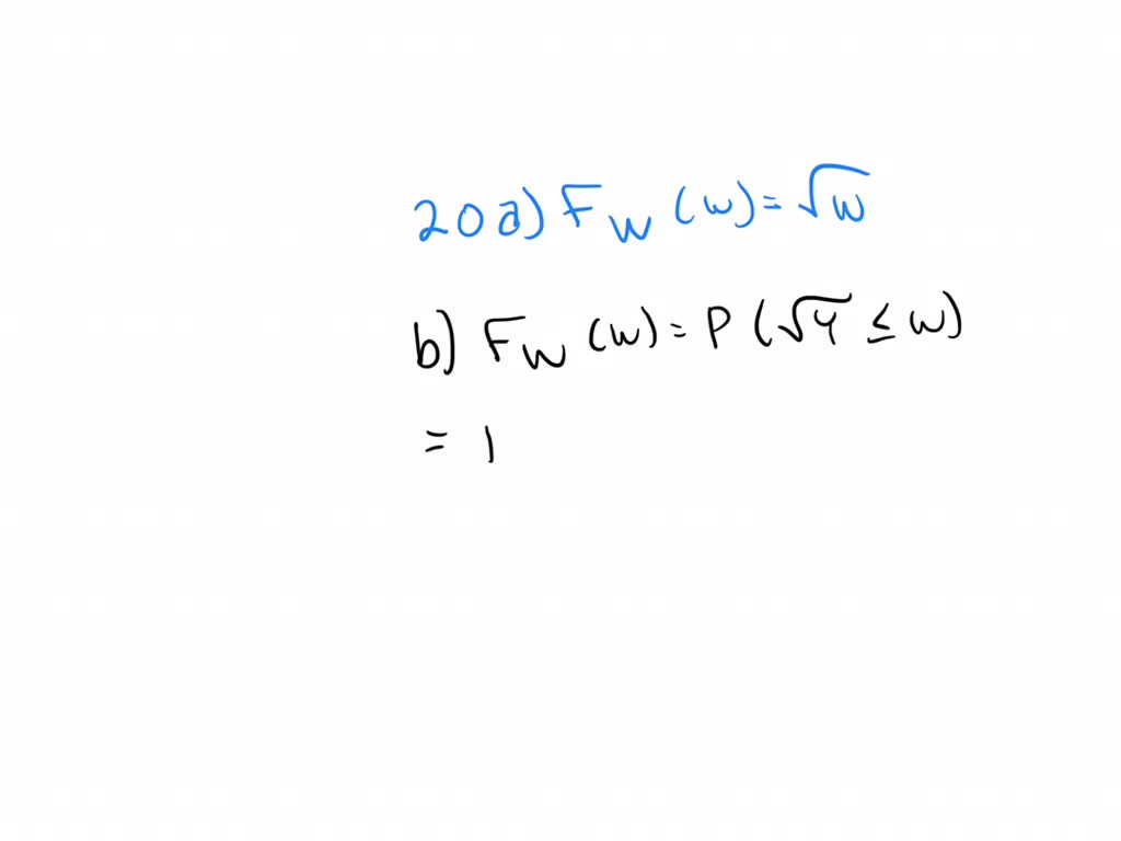 SOLVED:Let Y be a uniform random variable defined over the interval (0,2). Find an expression ...