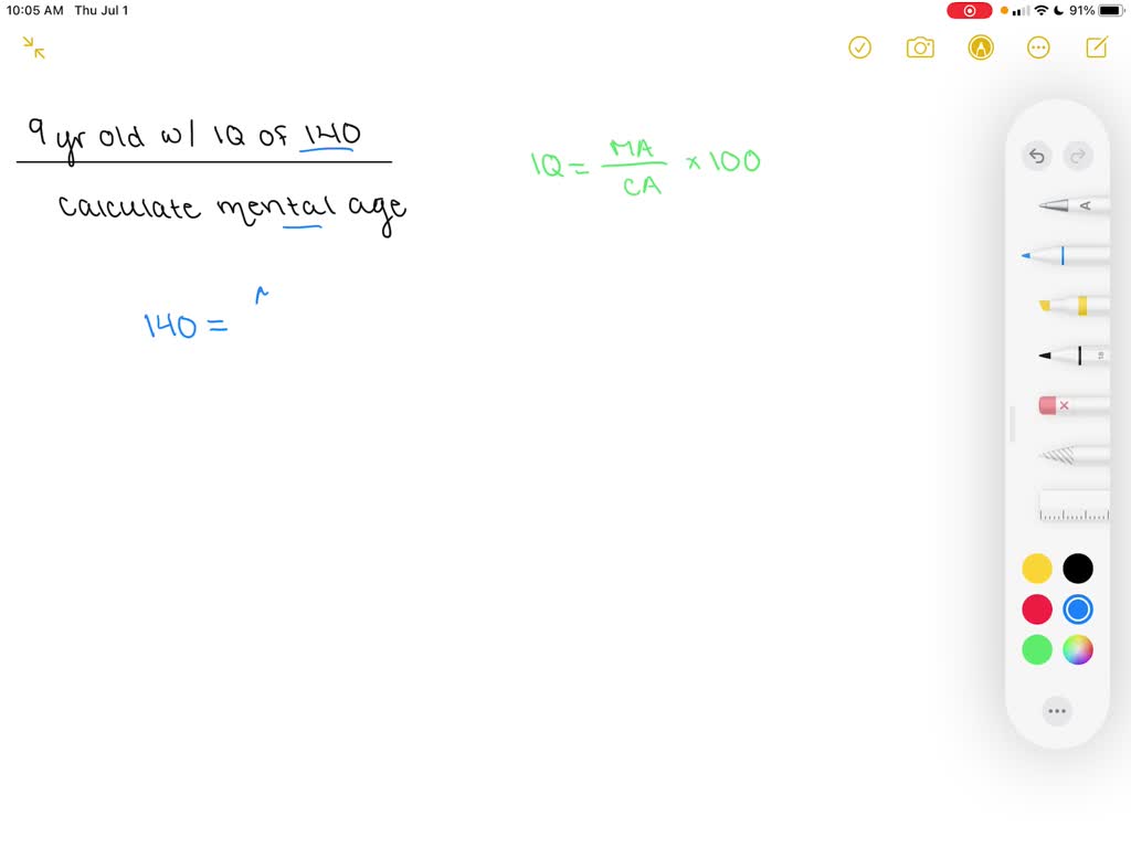 SOLVED The IQ intelligence Quotient Is Found By Dividing The Mental