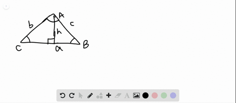 SOLVED:Follow the steps to use the formula for the area of a triangle ...