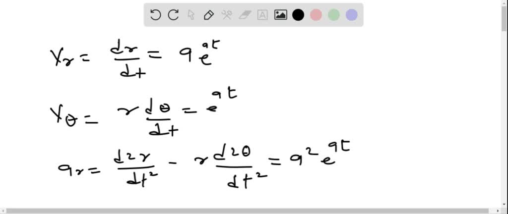 Solved Polar Components Of Velocity And Accelerat…