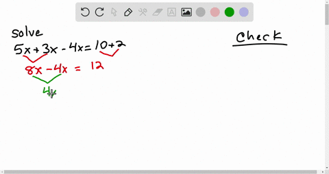 SOLVED:Solve equation. Be sure to check your proposed solution by ...