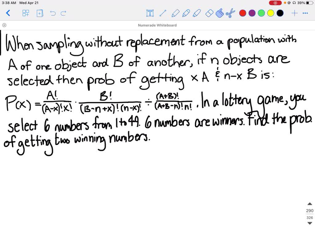 SOLVED If We Sample From A Small Finite Population Without Replacement SOLVED If We Sample From A Small Finite Population Without Replacement