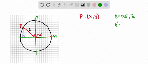 SOLVED:Find the coordinates of the point P on the circumference of each ...