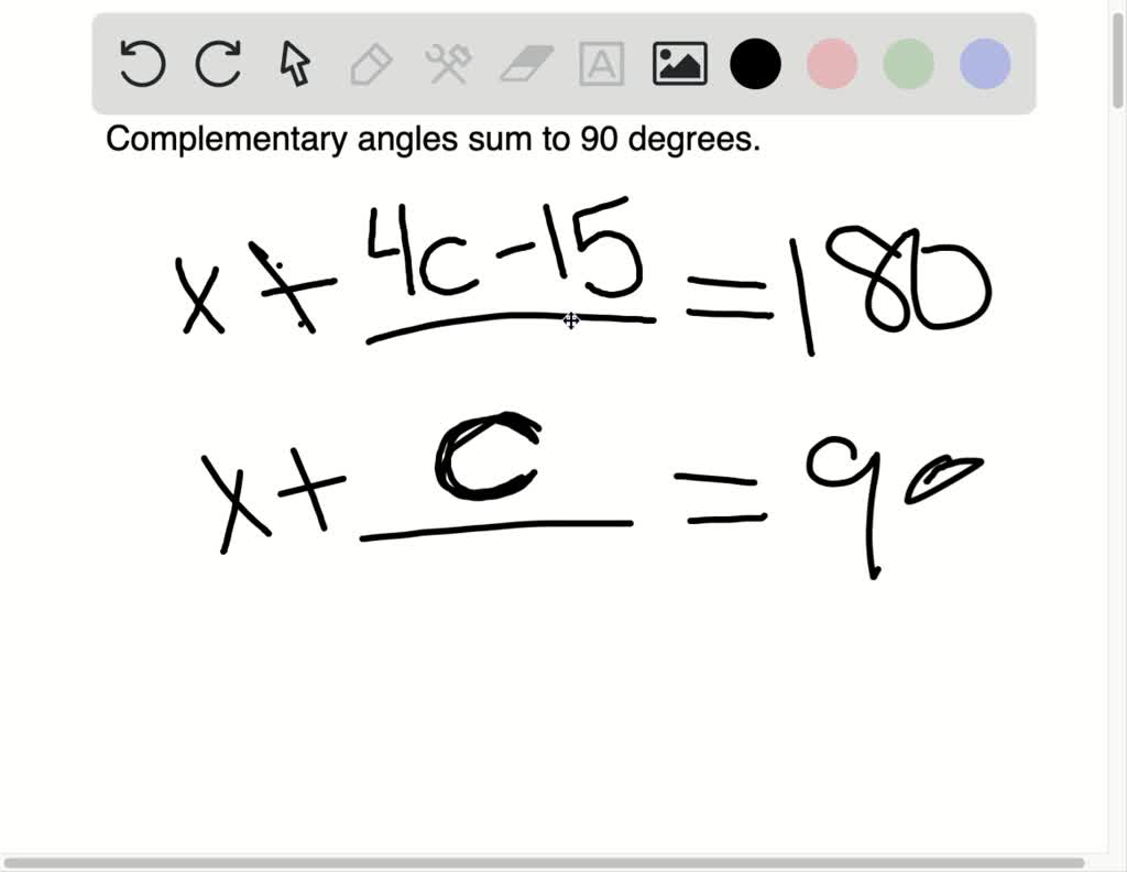 SOLVED:The measure of the supplement of an angle is 15^∘ less than four times the measure of the ...