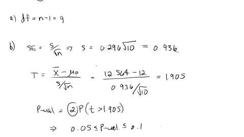 ⏩SOLVED:Consider the computer output below. One-Sample T: Test of m ...