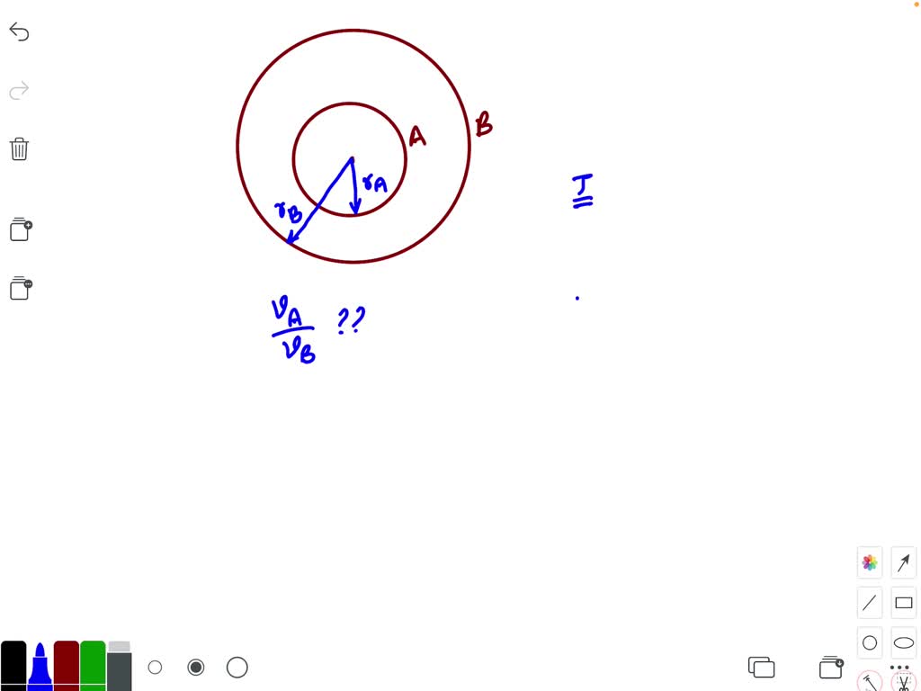 SOLVED:Two buses A and B are moving around concentric circular paths of ...