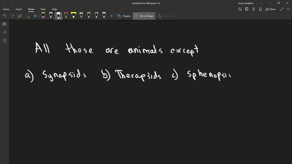 SOLVED:All these are animals except (a) Synapsids (b) Therapsids (c ...