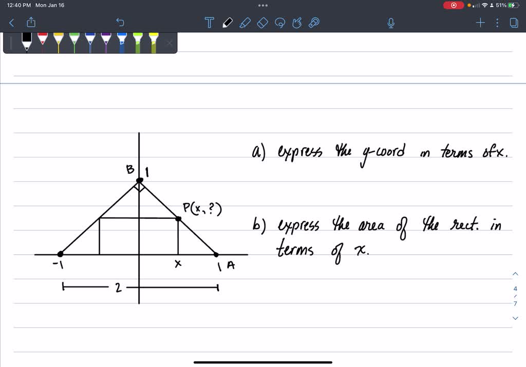 The accompanying figure shows a rectangle inscribed in an isosceles ...