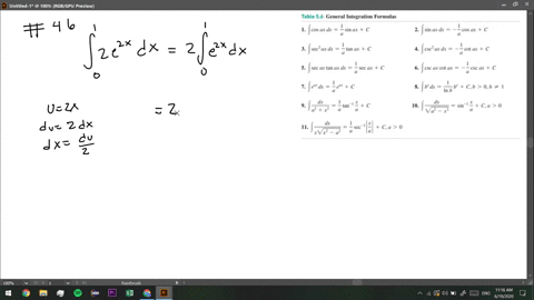 SOLVED:Definite integrals Use a change of variables or Table 5.6 to evaluate the following ...