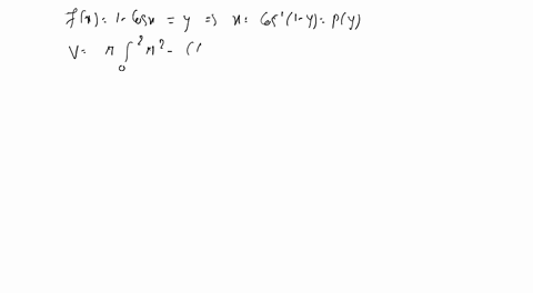 ⏩SOLVED:Consider the region between the graph of f(x)=1-cosx and the… | Numerade