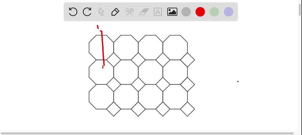 SOLVED:Imagine a tiled floor made of square and octagonal tiles in the ...