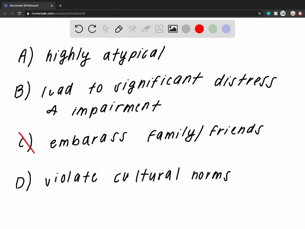 SOLVED:Patterns of inner experience and behavior are thought to reflect the presence of a ...