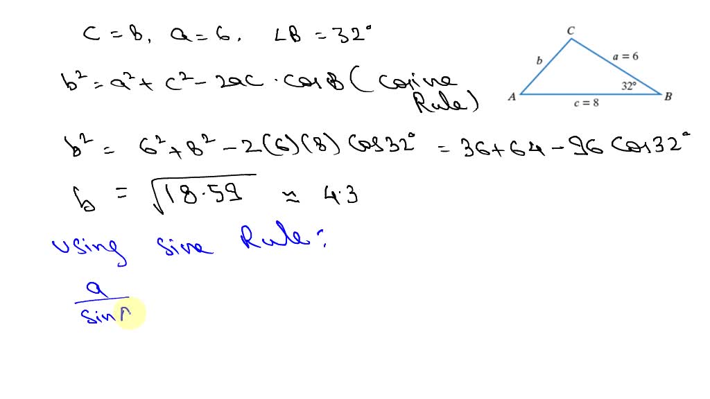 SOLVED:Solve each triangle. Round lengths of sides to the nearest tenth ...