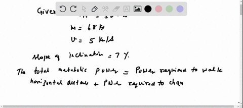 SOLVED:A 68 kg hiker walks at 5.0 km / h up a 7 % slope. What is the ...