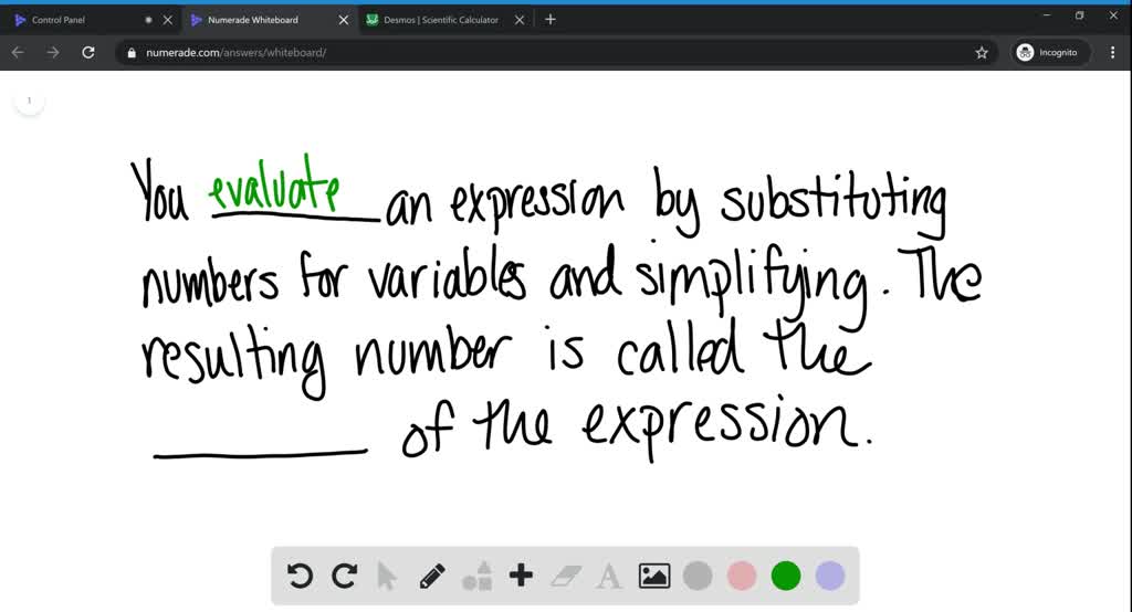SOLVED Complete You An Expression By Substituting Numbers For