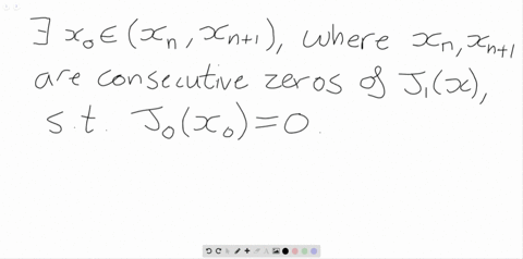 SOLVED:Show that between two consecutive positive roots (zeros) of J1(x ...