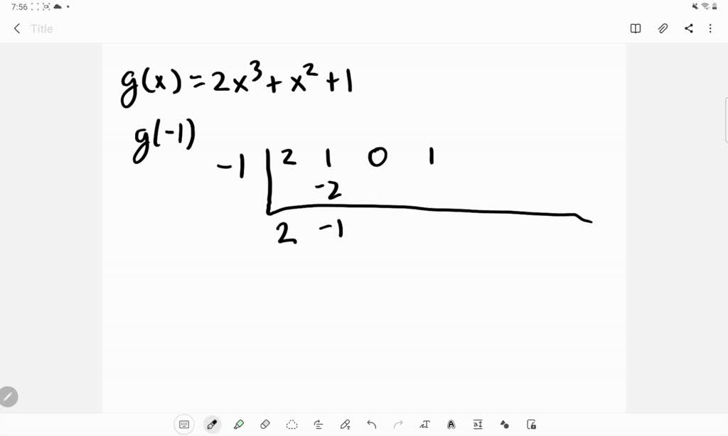 ⏩SOLVED:Find the following values by using synthetic division. Check ...
