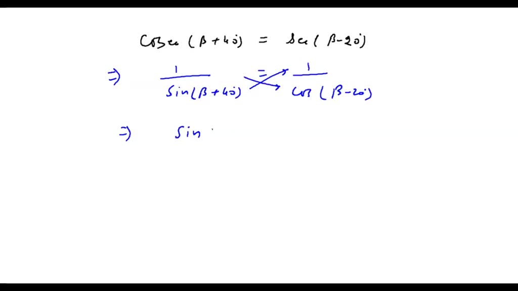 SOLVED:Find one solution for each equation. Assume all angles involved ...