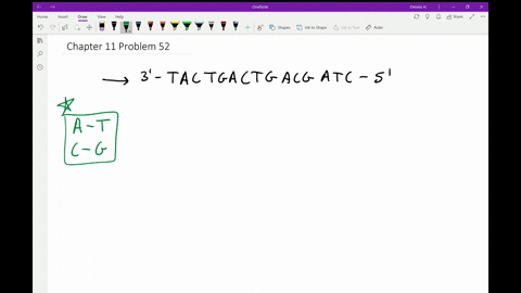 SOLVED:Below is a DNA sequence. Envision that this is a section of a ...