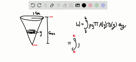SOLVED:A water tank is shaped like an inverted cone with height 6 m and ...