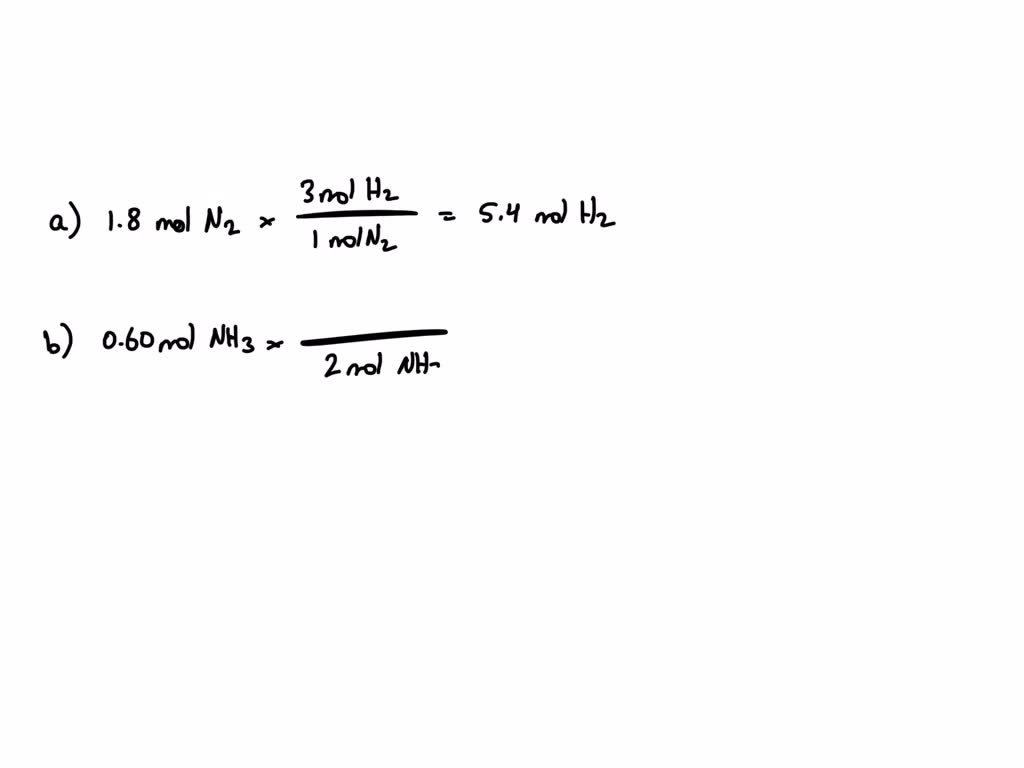 SOLVED: Ammonia is produced by the chemical reaction of hydrogen and ...