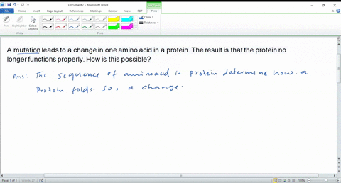 SOLVED:A mutation occurs when there is a base change in the DNA ...