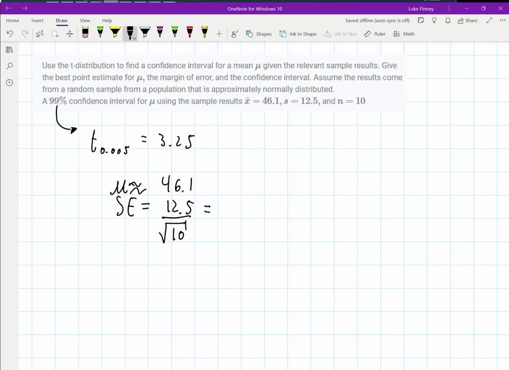 SOLVED Sample Size And Margin Of Error The Margin Of Error For A