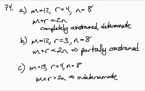 SOLVED:Classify each of the structures shown as completely, partially, or improperly constrained ...