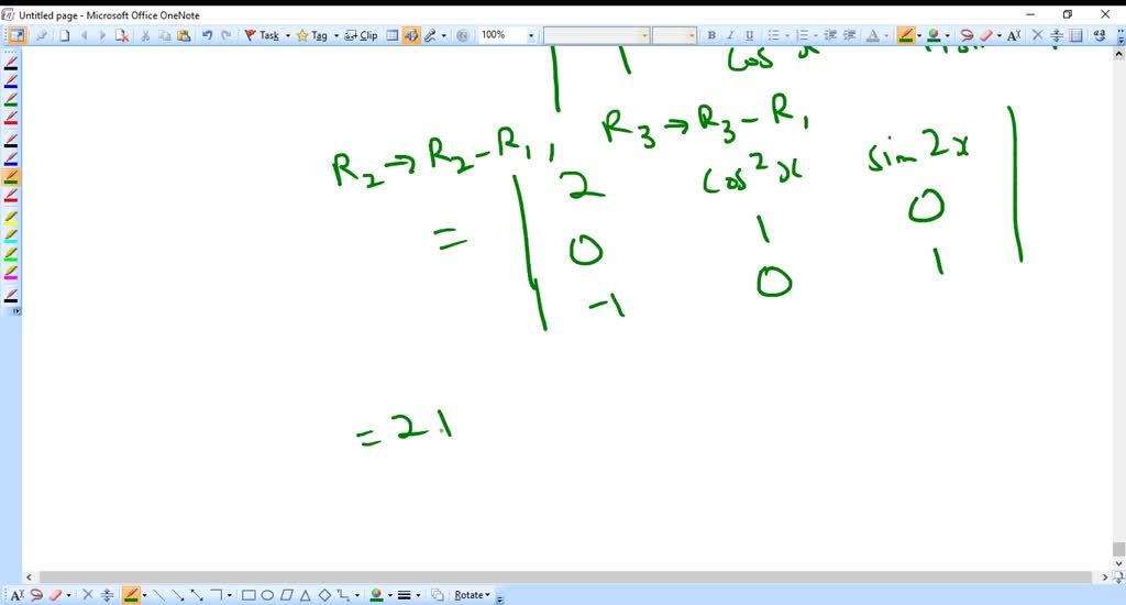 SOLVED:If maximum and minimum values of the determinant | 1+sin ^2 x cos ^2 x sin 2 x sin ^2 x 1 ...