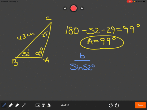 Solve each triangle A B C . | Numerade