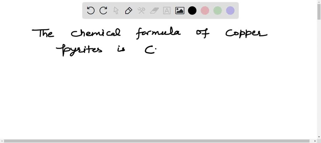 SOLVED:The chemical formula of copper pyrites is (1) CuFeS2 (2) Cu2 O ...
