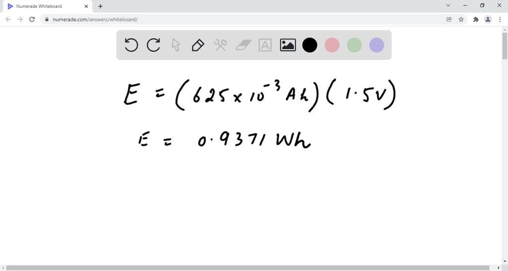 SOLVED:Given a 1.5 volt battery with a 500 mAh rating, how much current ...