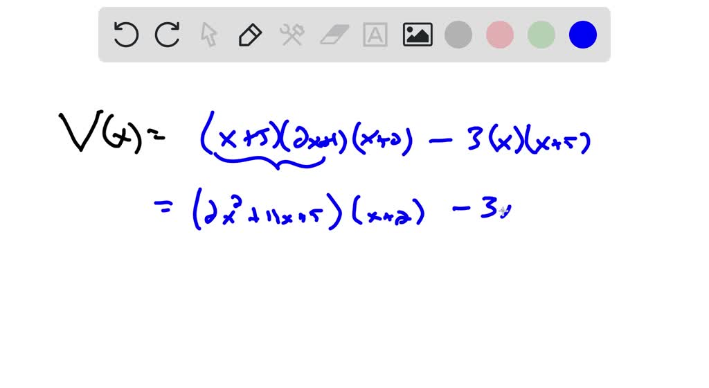 ⏩SOLVED:Express the volume of figure, V, as a function of one of its ...