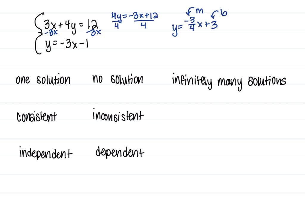 SOLVED:Determine the Number of Solutions of a Linear System Without ...