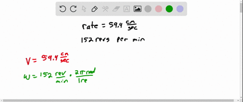 ⏩SOLVED:A thread is being pulled off a spool at the rate of 59.4 cm ...