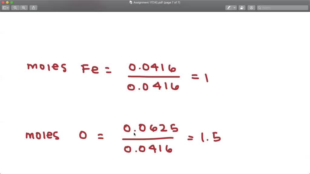 Hay tres compuestos comunes de hierro con oxígeno. Uno tiene la mayor ...
