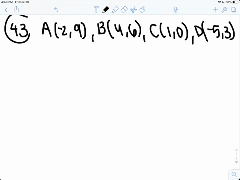 SOLVED:Distance Formula In these exercises we use the Distance Formula. Show that the points A ...