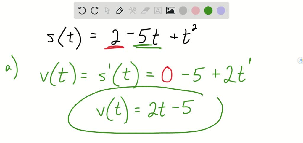 ⏩SOLVED:Each function describes the distance sfrom the origin at ...