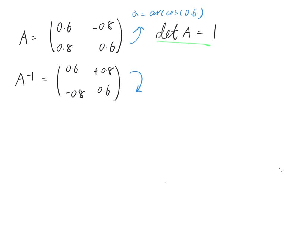 SOLVED:Show that the given matrix A is invertible, and find the inverse ...